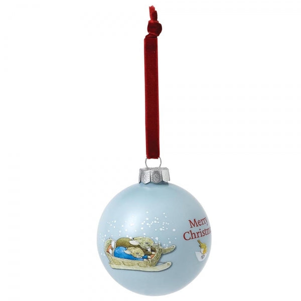 Beatrix Potter Peter Rabbit Christmas Bauble - Peter & Benjamin Bunny ...